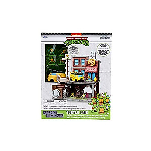 Teenage Mutant Ninja Turtles Turtle Lair Nano Scene w/ 1.65" Die-Cast Collectible Figures, Toys for Kids and Adults