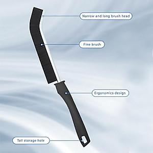 Qifuwanjingfeng 4 PCS Crevice Brush, Cleaning Brush,Crevice Cleaning Brush, Hard Bristle Crevice Cleaning Brush,Narrow Cleaning Brush Suitable for Cleaning Gaps and Around Fixtures