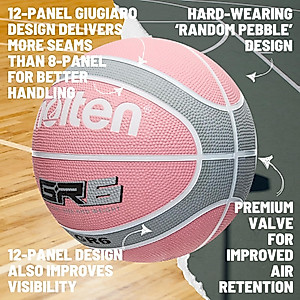 Molten Women's BGR6-WPS Basketball, Pink/Silver, Size 6 - Boys 12-14 & Girls 12+, Adult