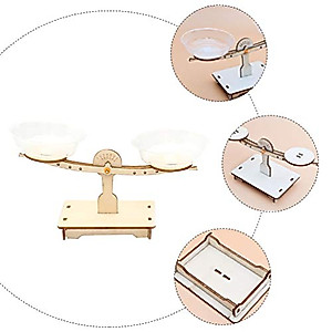 Baluue Wooden Balance Scale Toy Montessori Math Materials Preschool Educational Learning Development Toys for Children Students