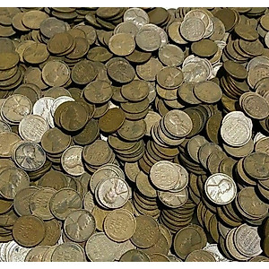 1909-1958 US Mint Wheat Penny Shot Gun Roll w/Indian Head Cent End Penny Seller Good or Better