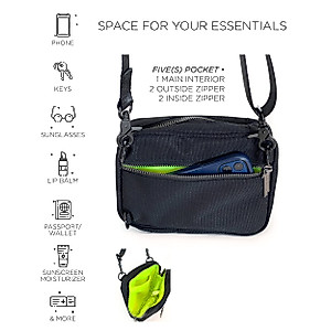 Fydelity Small Crossbody Bags for Women & Men – 80s/90s Small Bum Bag – Stylish Travel & Festival Belt Bag – Ideal Fanny Pack for Daily Fashion – Perfect for Travel & Everyday Wear – Black Bag