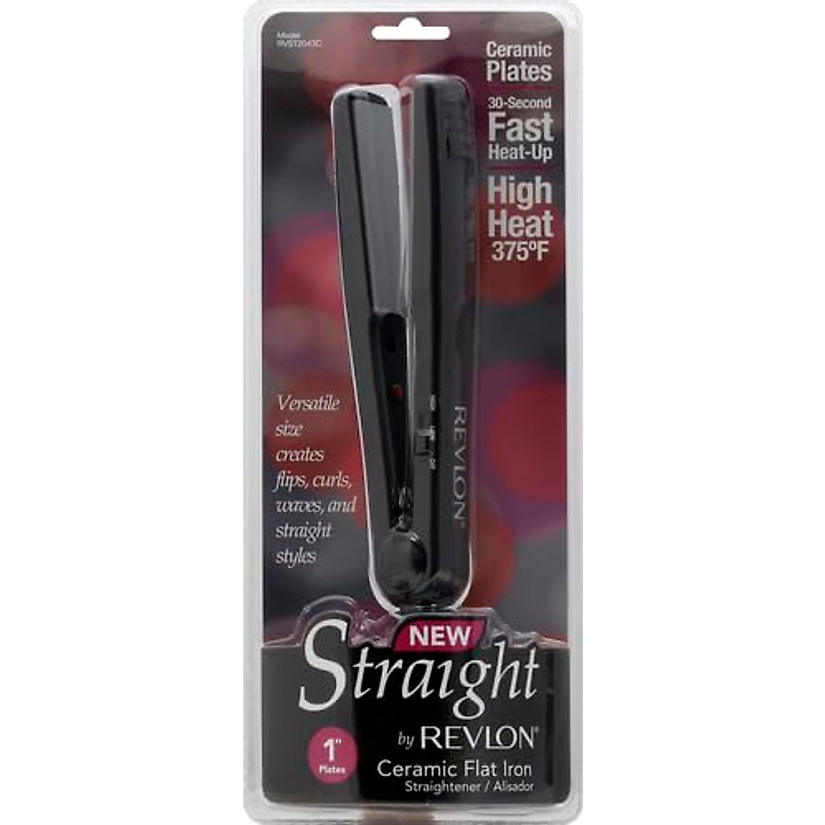 Revlon Smooth and Straight Ceramic Flat Iron | Fast Results, Smooth Styles (1 in)