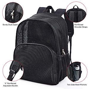 COVAX Heavy Duty Mesh Backpack, See Through College Student Backpack