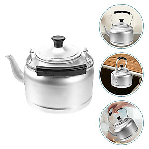 CALLARON Metal Tea Kettle Camping Stove Aluminium Tea Kettle 3L Stovetop Teakettle Classic Teapot Metal Tea Pots for Stove Top with Thin Fast Heating Base Vintage Kitchen Water Kettle