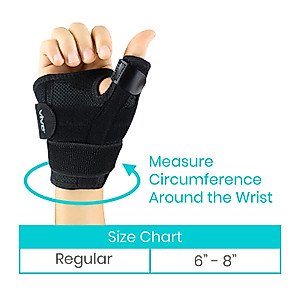 Vive Thumb & Wrist Brace for Right or Left Hand (2 Pack) - Spica Splint Brace for Carpal Tunnel, Tendonitis, & Arthritis in Hands or Fingers - Compression Support for Women Men - Stabilizer Relief