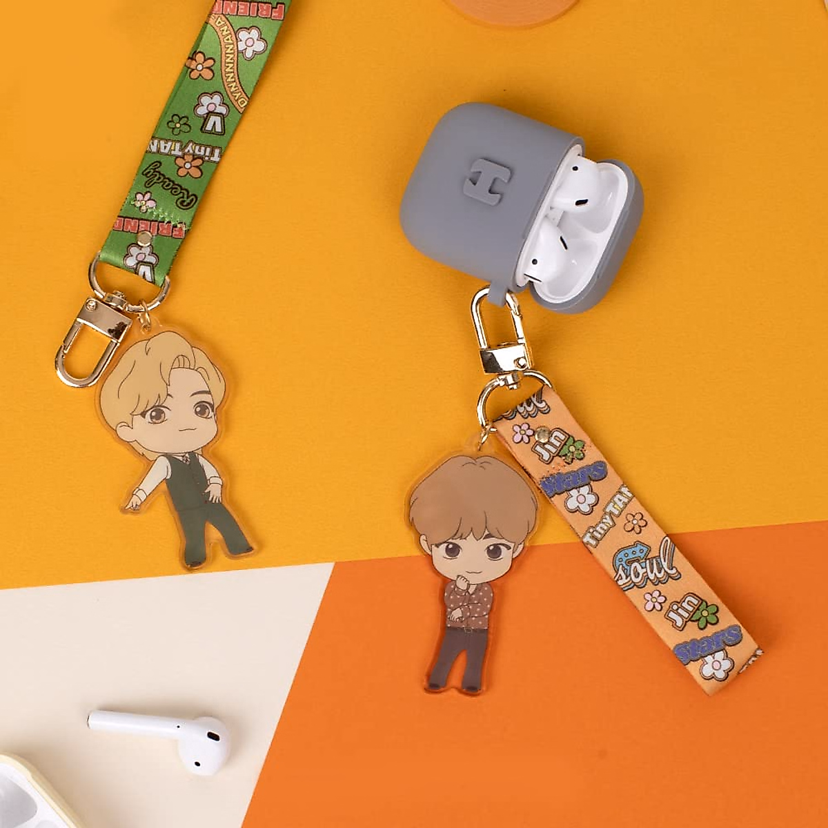BTS TinyTan Dynamite Acrylic Strap Keyring Key Chain Accesssories (SUGA)
