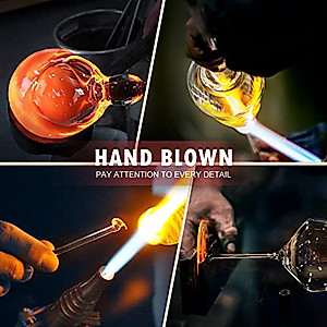 ONEARF Wine Glasses Set of 4,15oz Hand Blown White and Red Wine Glasses.Lead-Free Premium Crystal Clear Glass Burgundy Boardeaux Wine Glass Set for Daily Use Wedding Anniversary or Birthday Gift