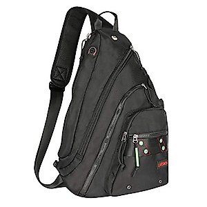 Larswon Sling Backpack, Sling Bag Laptop, Crossbody Bag Men, Shoulder Bags Black
