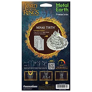 Fascinations Metal Earth Premium Series Lord of The Rings Minas Tirith 3D Metal Model Kit Bundle with Tweezers