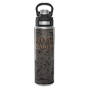 Tervis Warner Brothers - Lord Of The Rings Middle Earth Triple Walled Insulated Tumbler Travel Cup Keeps Drinks Cold, 24oz Wide Mouth Bottle, Stainless Steel