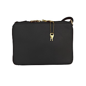 Roma Leathers Gun Concealment Sling Purse - Cowhide Leather - Black