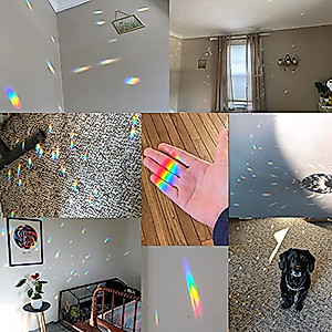 Clear Glass Crystal Ball Prism Suncatcher Rainbow Maker, Sphere Faceted Gazing Ball for Window, Feng Shui, Home Office Garden Decoration(100mm/3.94inch)