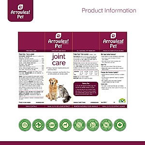 Arrowleaf Pet Joint Care by NaturPet Inc for Dogs and Cats | Contains Turmeric | Mobility | 100mL Herbal Tincture