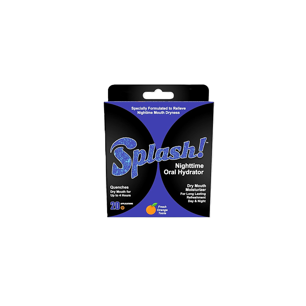 Splash - Oral Hydrator, Orange Refreshment and Relief of Dry Mouth Symptoms. Moisturizes and Refreshes for up to 4 Hours (20 Count)