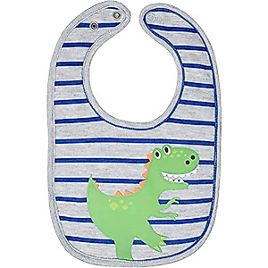 Funstuff Baby Boys 5 Pack Bibs Lion Panda Dinosaur Tiger Shark Infant