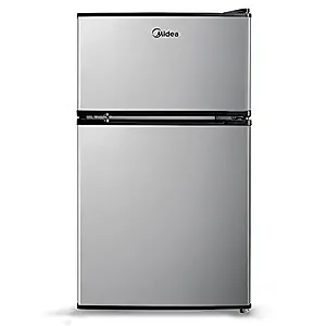 Midea WHD-113FSS1 Compact Refrigerator, 3.1 cu ft, Stainless Steel