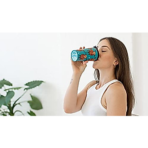 Eco Chic Reusable Thermal Coffee Cup | Stainless Steel Insulated Travel Mug with Leakproof Lid | Eco-Friendly and Reusable for Hot & Cold Drinks (Green Sheep, 380ml/13oz)