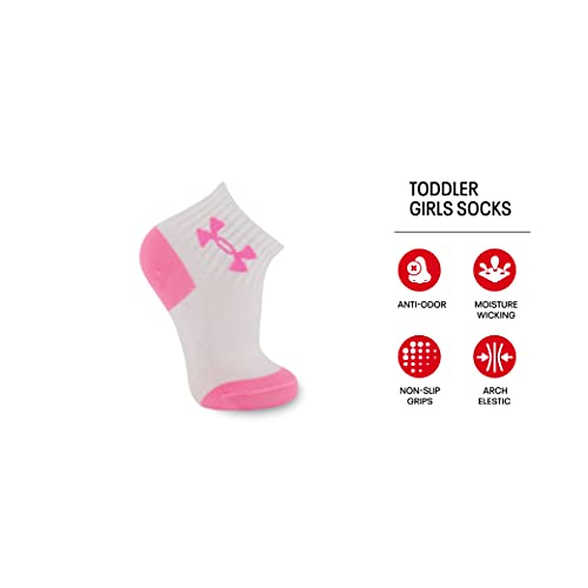 Under Armour girls Multi Pack Quarter Sock, Lilac Star, 2-4T US