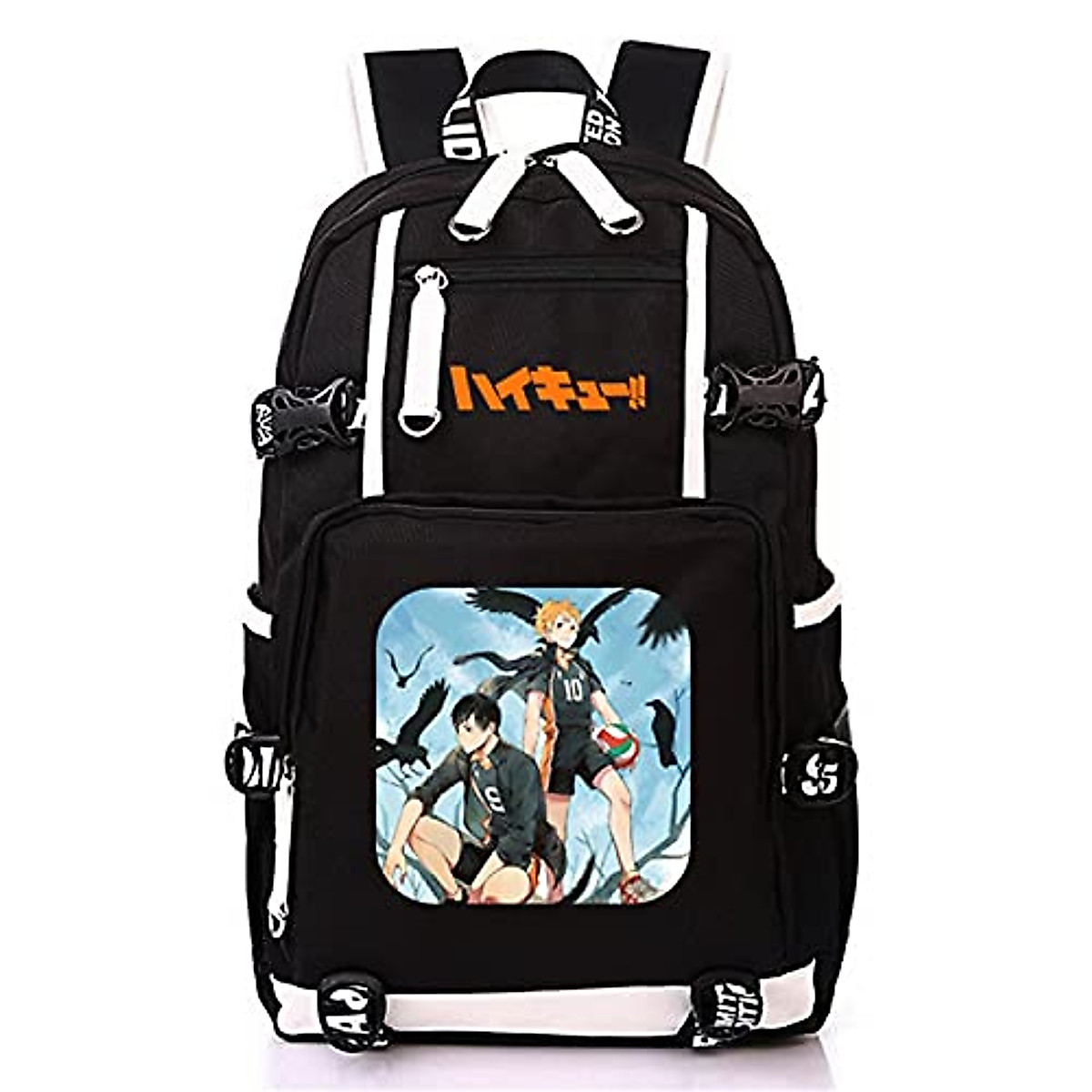 ISaikoy Anime Haikyuu Backpack Satchel Bookbag Daypack School Bag Laptop Shoulder Bag Style 3