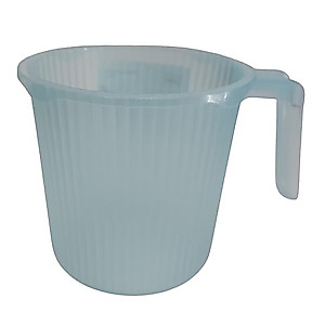 ADHAATA Homely Bathing Mug Certified Bath Water Mug Capacity 1.5Litre Ribbed Design BPA Free Camping Mug Dabba Bathroom Mug Cup - Assorted Colors