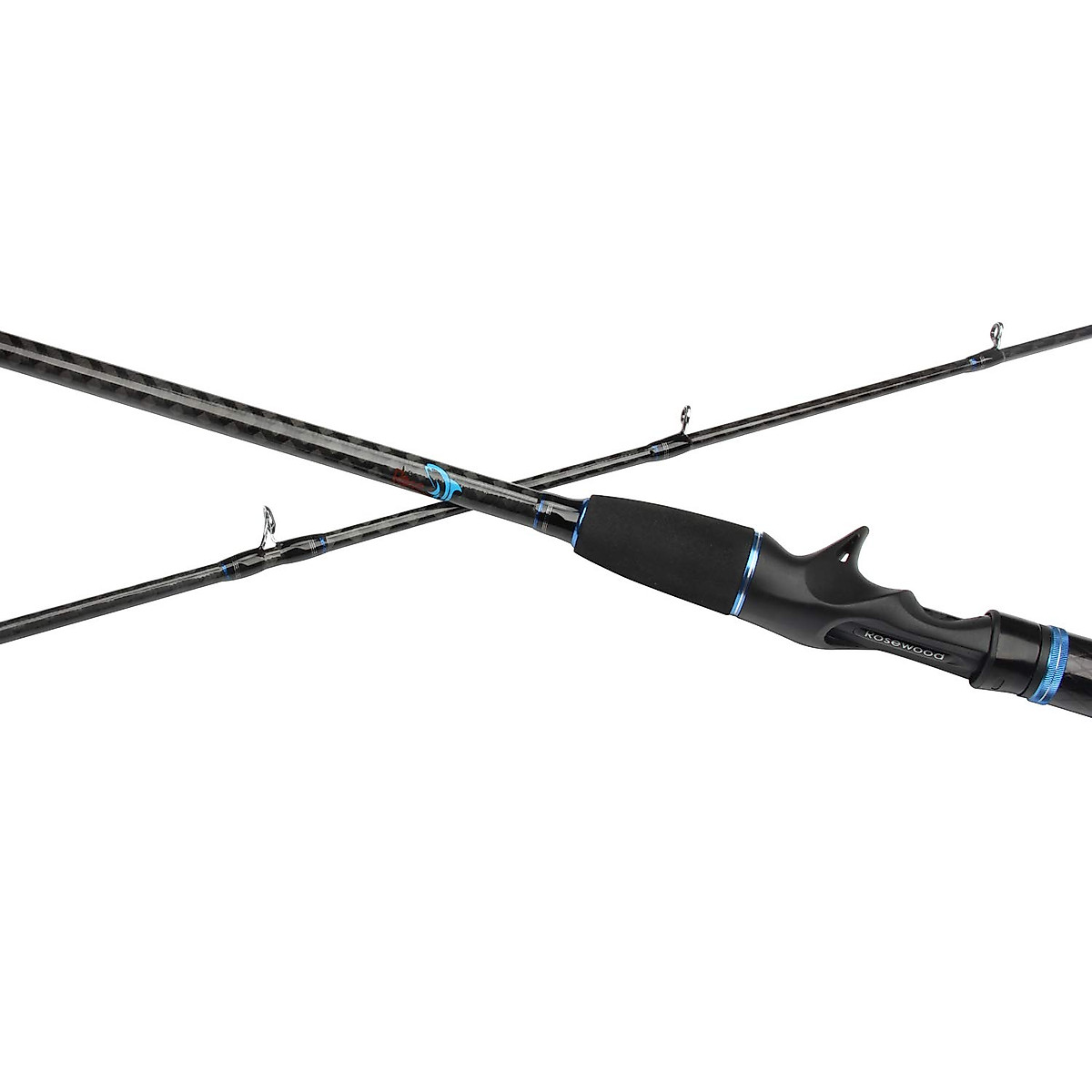 Rosewood Slow Jigging Fishing Rods,2 Pieces Trolling Boat Rods, 1.95m 5/5 Lengths & Actions- Casting, X High Carbon for Saltwater Sea Baitcasting Fishing