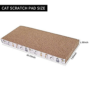 Engelalike 5 Packs cat Scratch pad Reversible Scratcher Cardboard for Indoor Cats Sleep Play and Grind Claws