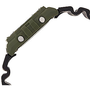 Casio Men's 'Classic' Quartz Stainless Steel and Resin Watch, Color:Black (Model: W-218H-3AVCF), Black/Green