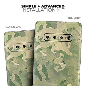 DesignSkinz Military Jungle Camouflage V3 Protective Vinyl Decal Wrap Skin Cover Compatible with The Samsung Galaxy S20 (Screen Trim & Back Glass Skin)