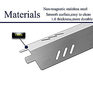 Folocy BBQ Gas Grill Replacement Parts Grill Heat Plates Shield Heat Tent Burner Cover for Backyard WM16-GBC1429WB, BY13-101-001-11, BY14-101-001-01, Uniflame GBC1403W, GBC1429, 13 1/16" x 3 5/8"