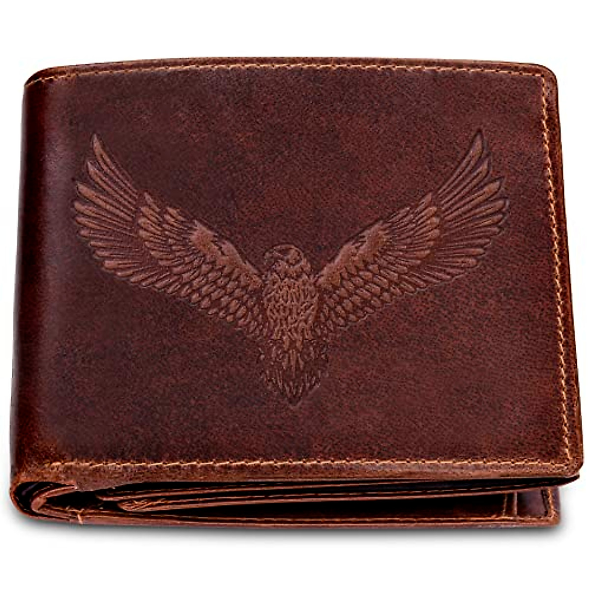 URBAN FOREST Zeus Leather Wallet & Accessory Set for Men, Caramel Brown, Casual