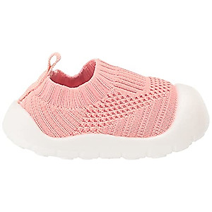 Gerber Unisex Baby Baby Toddler Boy and Girl Stretchy Knit Slip-On Sneaker Pink 6-9 Months