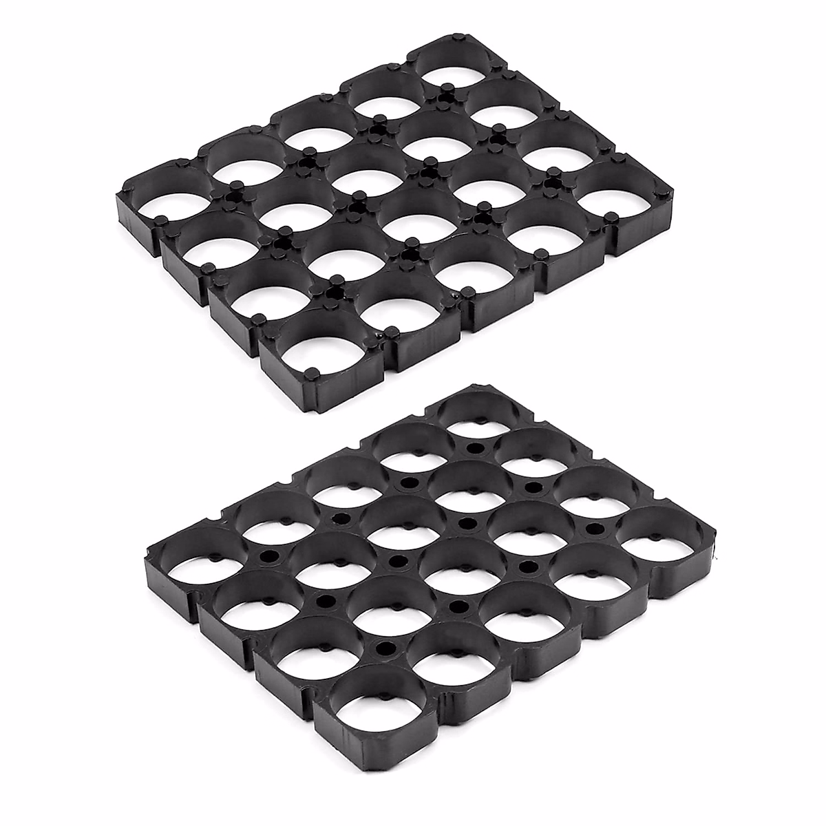 Bettomshin 10Pcs 4x5 Cell Spacer 18650 Lithium Battery Plastic Holder Bracket for DIY Battery Pack 18.5mm Hole Dia