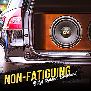 Pyramid Car Mid Bass Speaker System - Pro 6.5 Inch 200 Watt 4 Ohm Vehicle Mid-Bass Component Poly Woofer Audio Sound Speakers w/ 30 Oz Magnet Structure, 2.5” Mount Depth Fits OEM - Pyramid W64