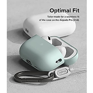 Ringke Silicone Case Compatible with AirPods Pro 2 Case, Slim Lightweight Cover Designed for AirPods Pro 2nd Generation Case - Seafoam