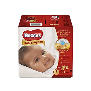 Huggies Little Snugglers Diapers - Size 1 - 80 ct