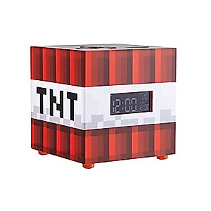 Paladone Minecraft TNT Alarm Clock | Officially Licensed Merchandise