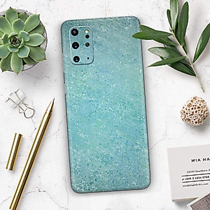 DesignSkinz Textured Teal Surface Protective Vinyl Decal Wrap Skin Cover Compatible with The Samsung Galaxy S20 (Screen Trim & Back Glass Skin)