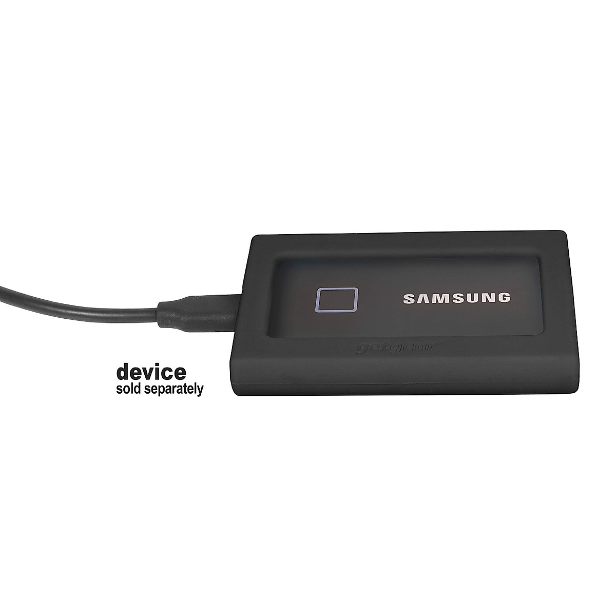 getgear Silicone Bumper for Samsung T7, T7 Touch Portable SSD - 1TB, 2TB, 500GB, USB 3.2, Strong-Shock Absorbing, Slip-Resistant- Black (Black)