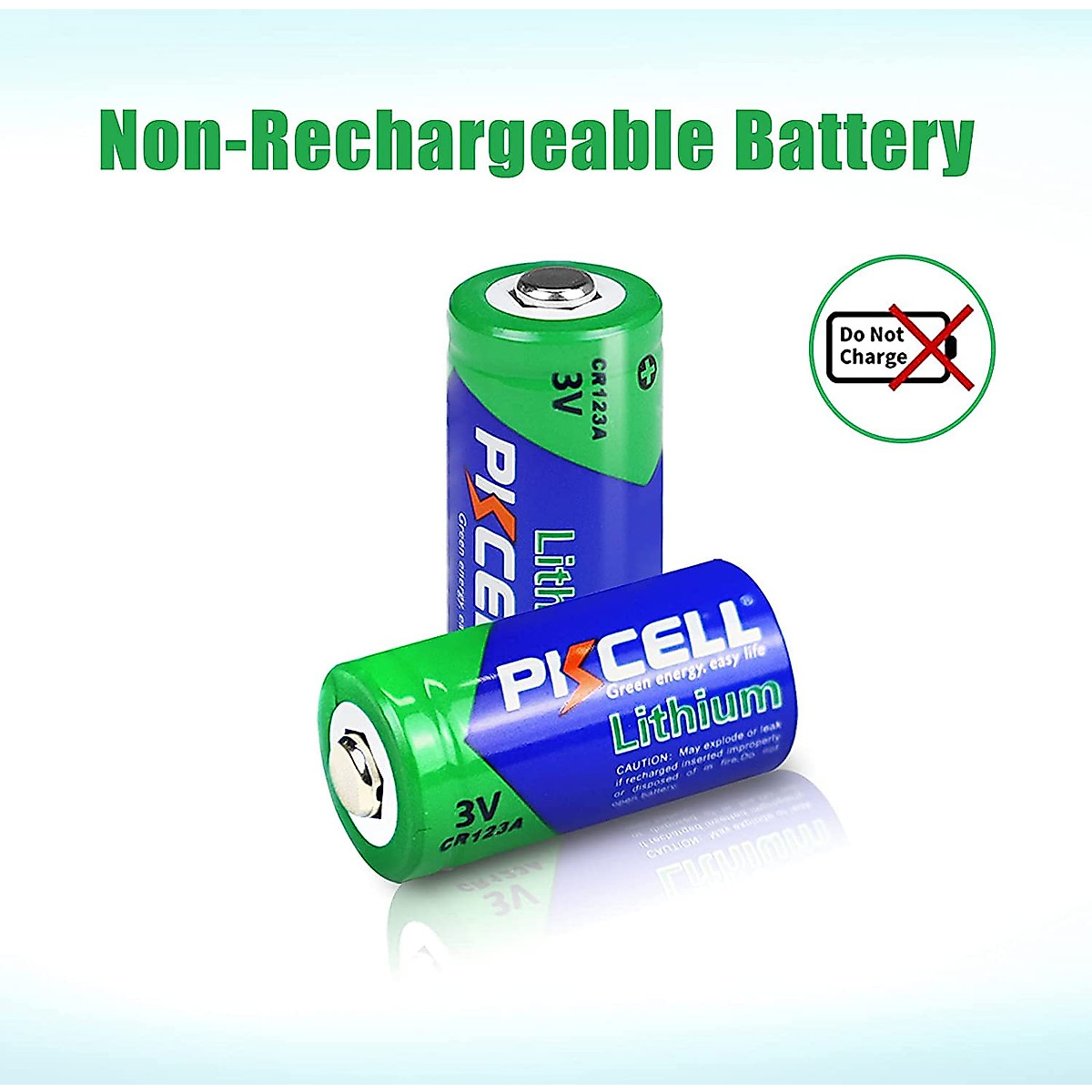 CR123A 3V Lithium Battery 1700mAh 2 Pack, 123 Batteries Lithium, 123A Lithium Batteries 3 Volt High Power, CR123 for High Intensity Flashlight, Home Safety, Security Devices