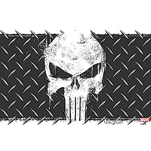 Tervis 1292882 Marvel-Punisher Insulated Tumbler with Clear and Black Hammer Lid, 20 oz Stainless Steel, Silver