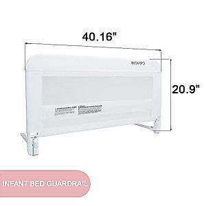 XHTAKPO Guard Rails for Bed,Reinforced Anchor Safety System for Baby Double Bed Rail White Without Cotton