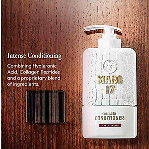 MARO17 Collagen Conditioner - Promotes Hair Growth & Boosts Scalp Circulation - Sulfate Free + DHT Blocker Refreshing Scalp Cleansing Mens Conditioner with Collagen and Hyaluronic Acid for Full Hair