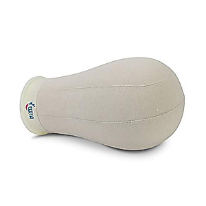 Eerya 21-24 Inch Canvas Block Head Set for Wig Display Making Hair Weave and Styling Mannequin Head with Mount Hole C Stand, Styling Hair Clips, T Needle, C Needles, Thread, Lace Wig Caps (22 Inch)