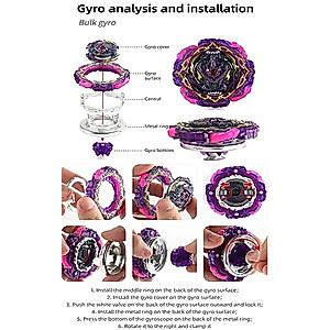 RQFDZM Gyro Boys Kids Gift 11 Top Burst Gyro Toy Blade Set Game Barricade Lucifer Burst Spriggan Divine Belial Birthday Party Gift.