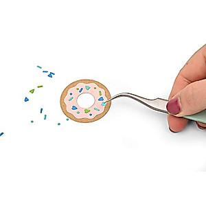 Sizzix Curved Fine Tip Tweezers for Intricate Projects, Scrapbooking, Cardmaking, One Size, Multi Color, Multicolour