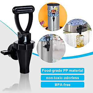 03260.0002 Replacement Faucet Kit for Ice Tea Dispenser, Water Dispenser Replacement Parts for Tea Urn, Tea Faucet Kit with 2 Wing Nut and 2 C-Ring (2Pack)