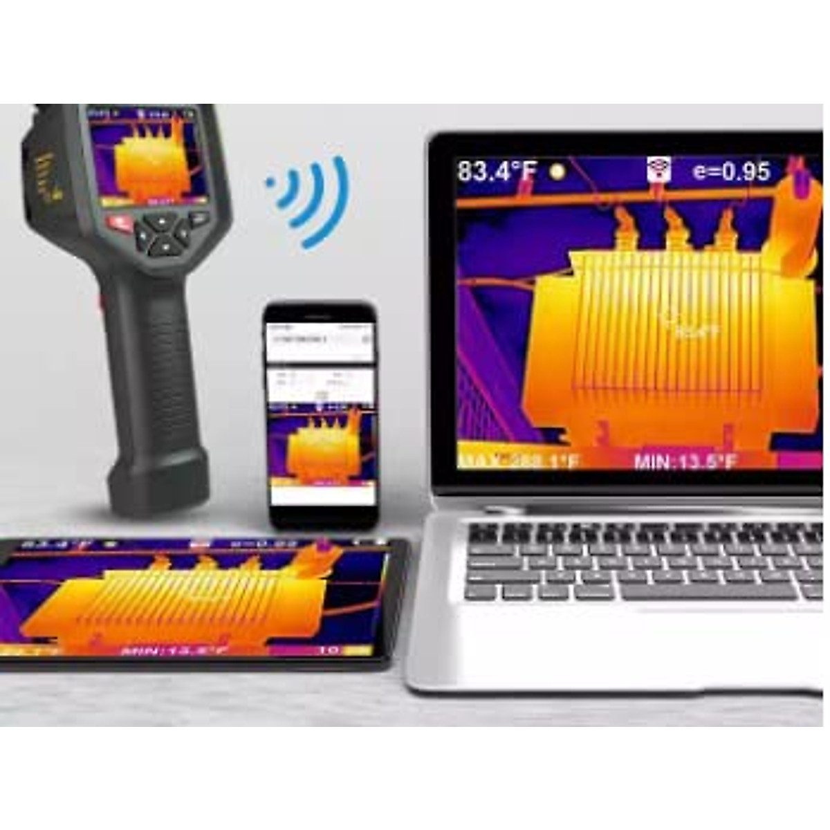 HT-H8 IR InfraredThermalImager 3.5inch Full Angle TFT FloorTest