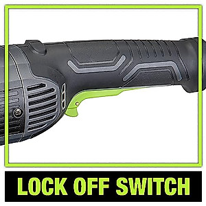 Genesis Angle Grinder 15 Amp 7 Inch 8,500 RPM Corded with 3-Position Side Handle, Wheel Guard and Grinding Wheel and 2 Year Warranty (GAG1570), Gray