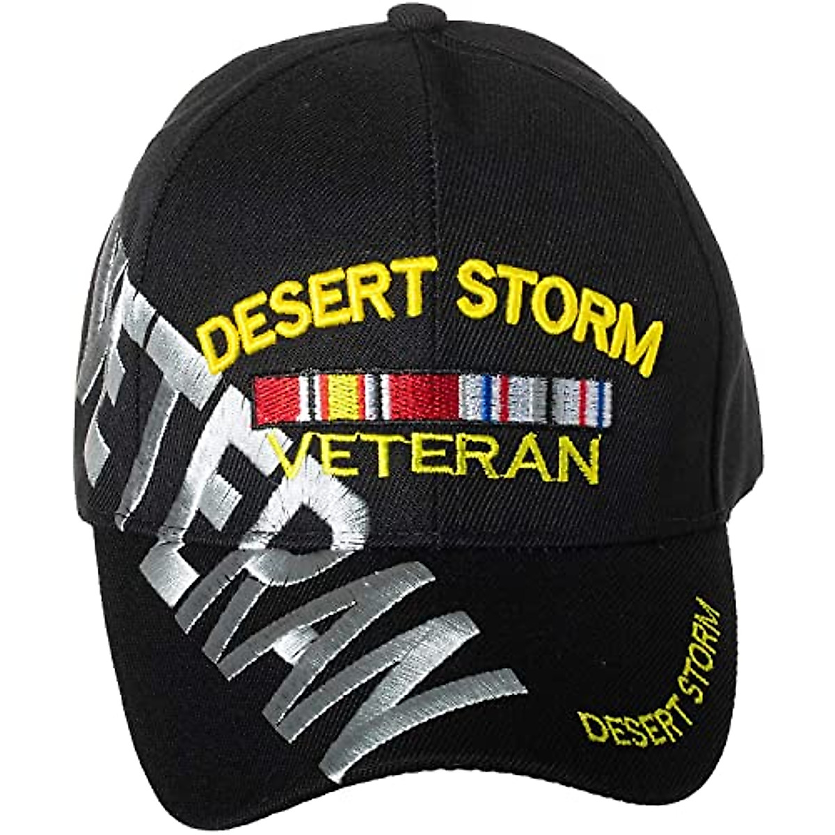 Desert Storm Veteran Baseball Cap Black Military Hat Army Air Force Marine for Vet Men Women